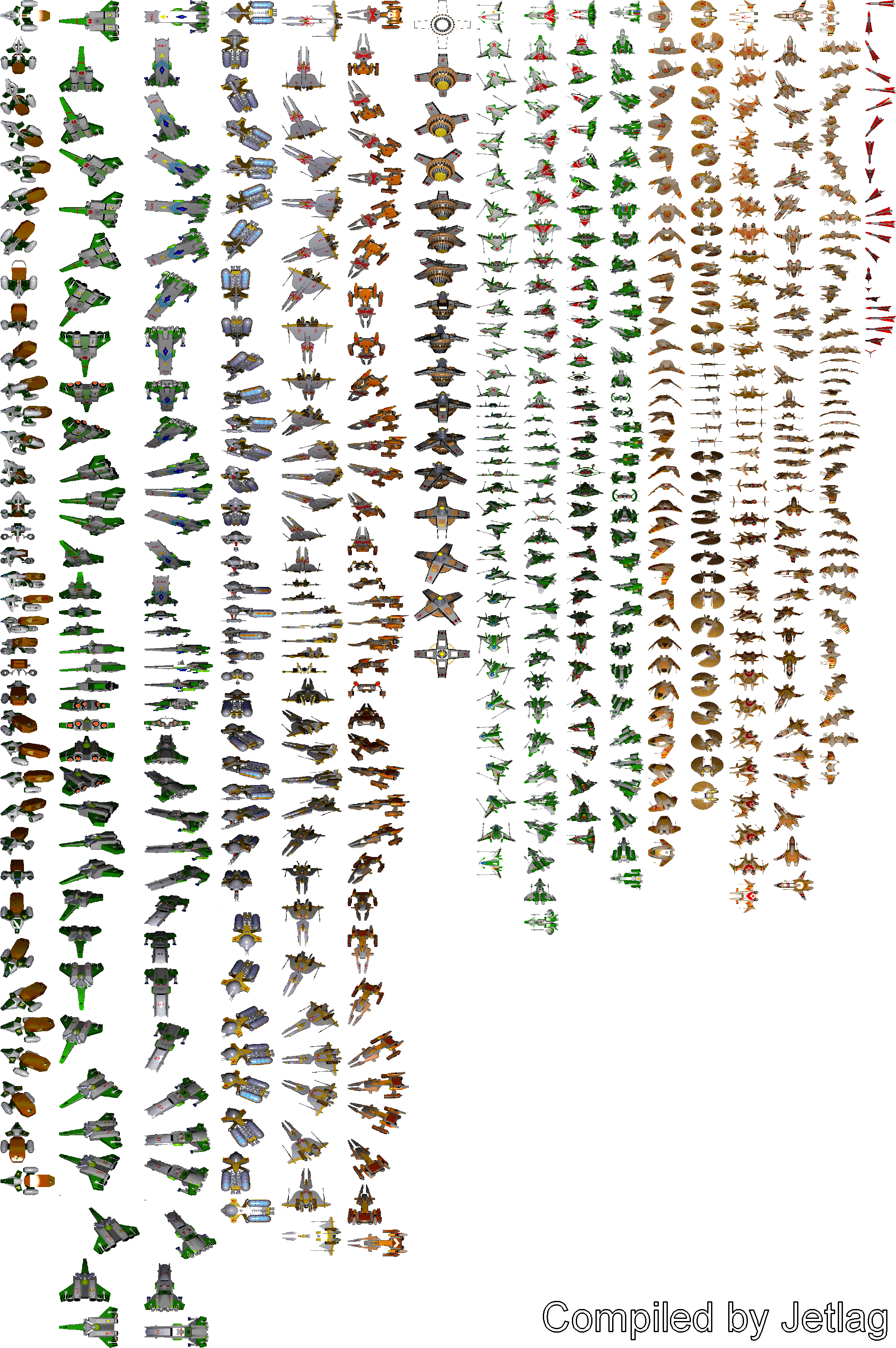 Download Spaceship Sprite @ Pixeljoint - Wing Commander Sprite Sheet | Transparent PNG Download ...