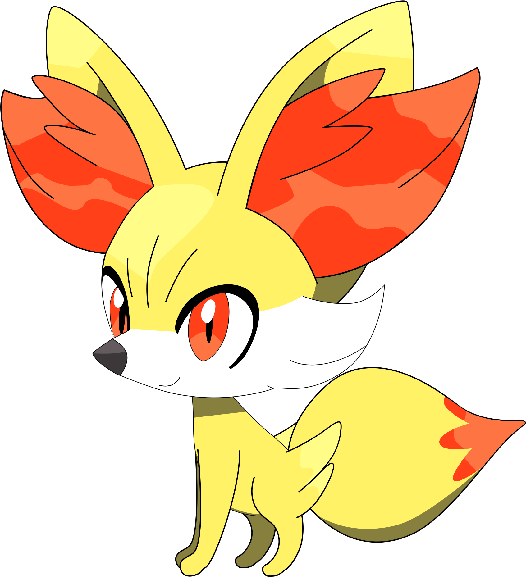Fennekin Png (1722x1972), Png Download