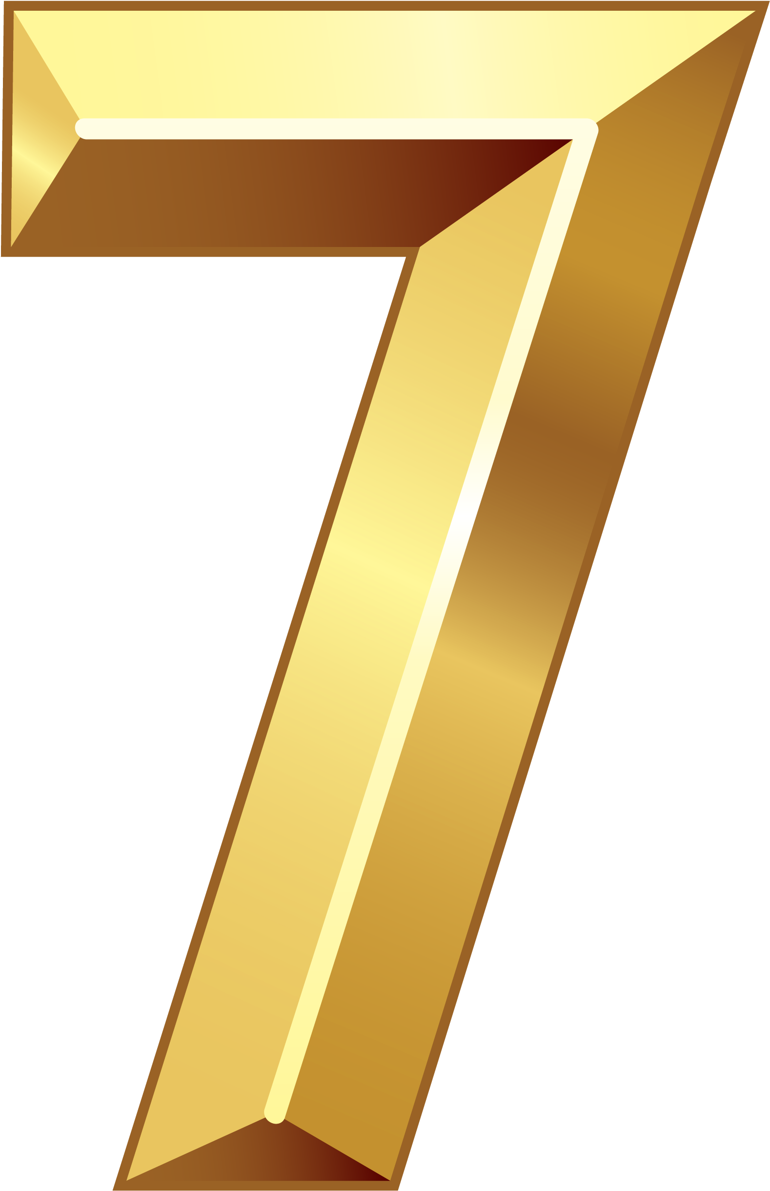 Gold Number Seven (1716x2566), Png Download