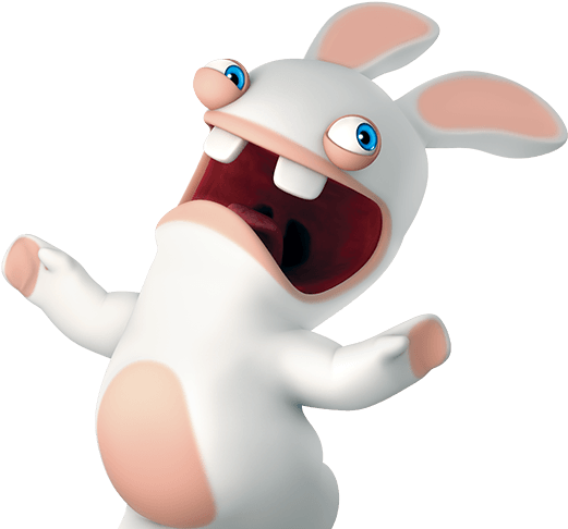 Rabbid - Cartoon (550x510), Png Download
