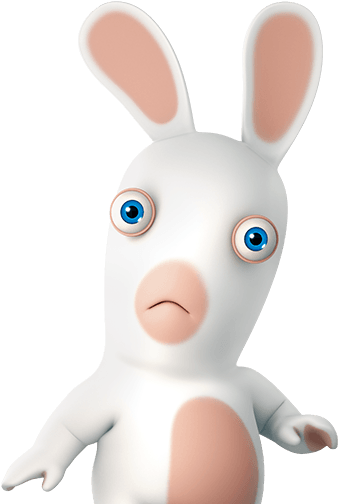 Rabbid - Rabbid Confused (550x510), Png Download
