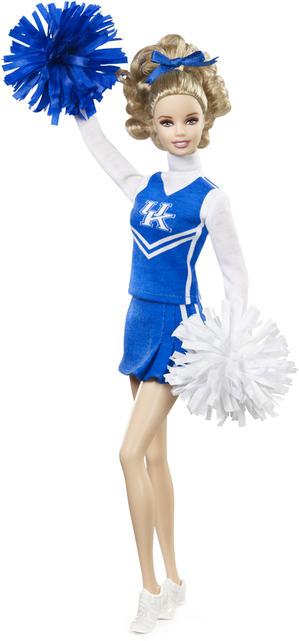 University Of Kentucky Barbie® Doll - Cheerleader Barbie (640x950), Png ...