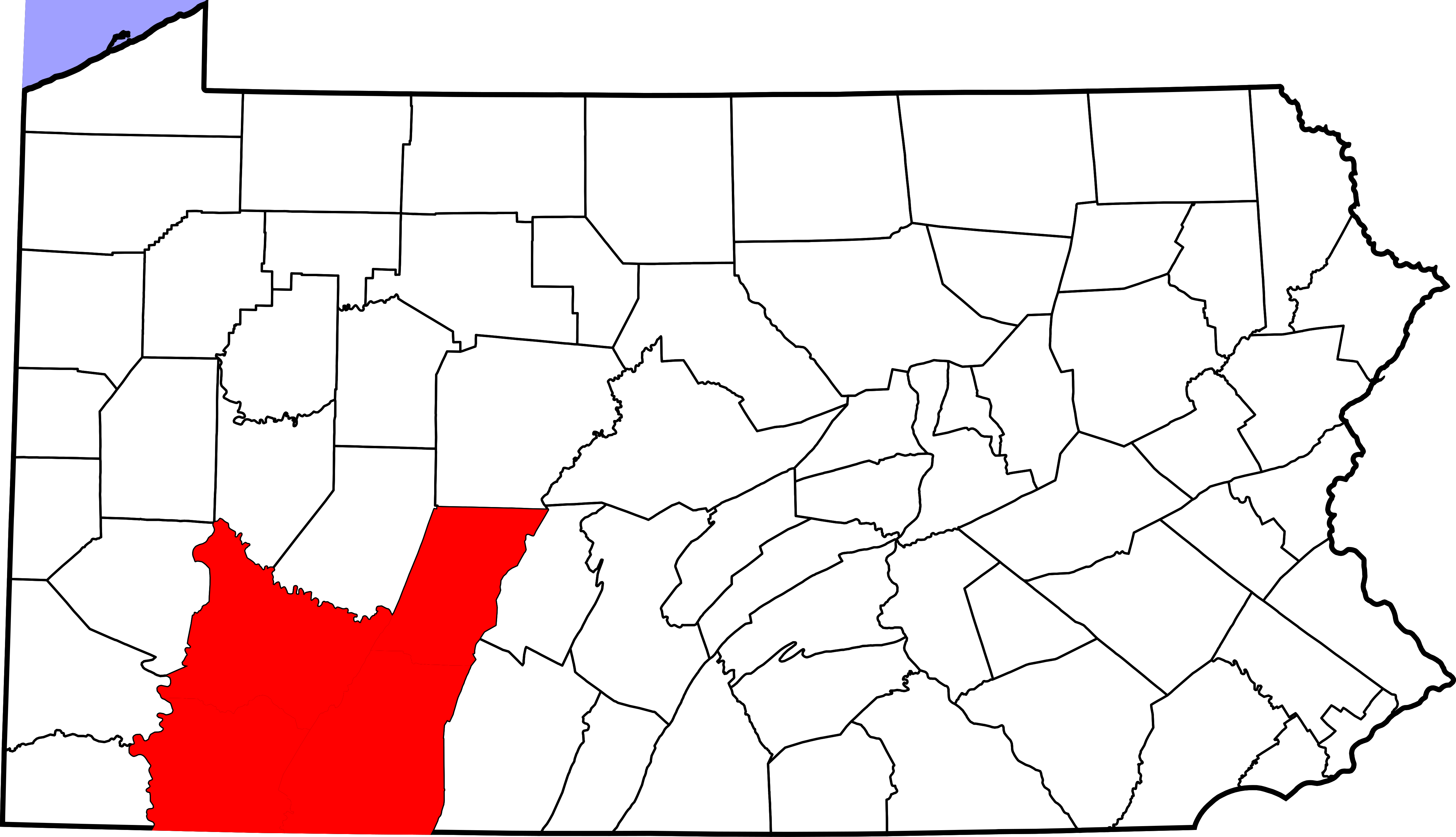 Presbytery Of Redstone Counties Map - York Pa On A Map (4950x2846), Png ...