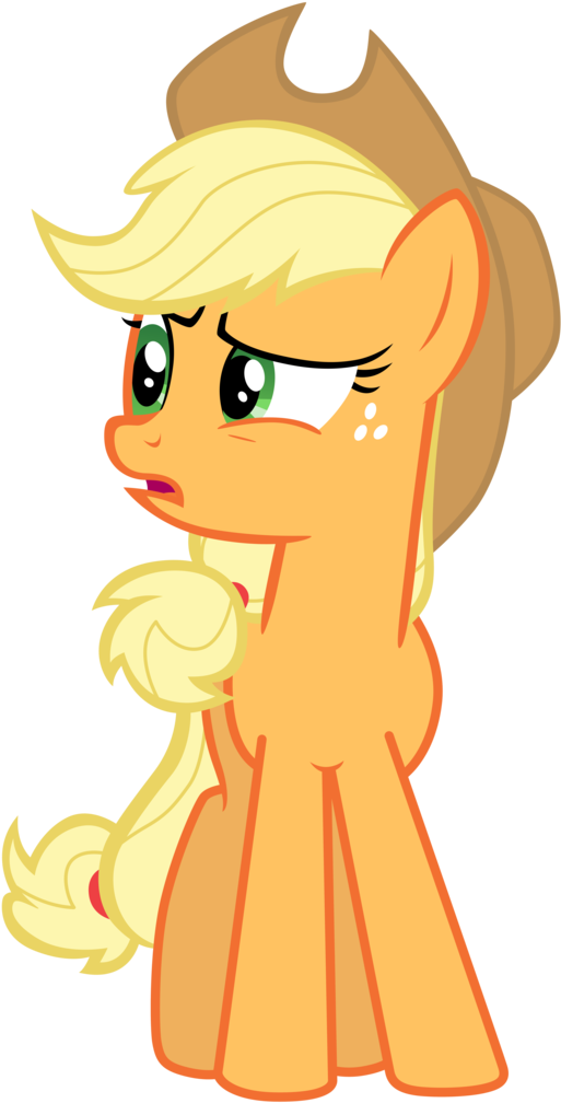 Freckles Clipart Worried - Mlp Applejack Concerned Transparent ...