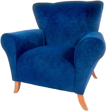 Armchair - Blue Chair Transparent Background (376x376), Png Download