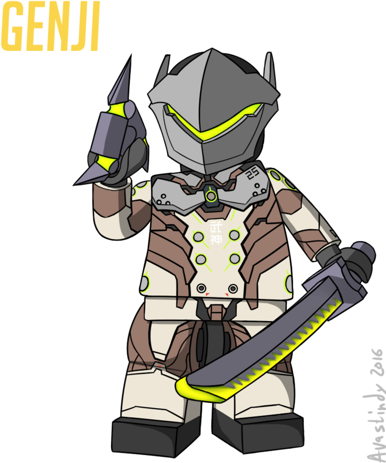 Download Lego Genji By Avastindy On Deviantart - Lego Overwatch Genji ...