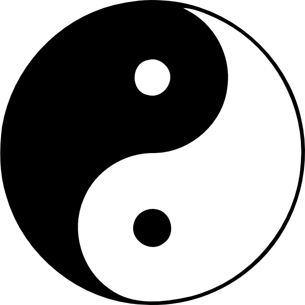 Esoteric Taijitu Clip Art Free Vector - Yun And Yang Symbol (600x600 ...