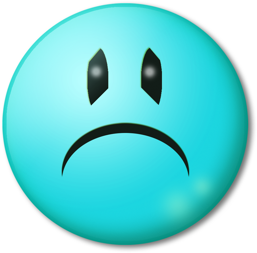 Face,cyan,blue - Sadness (1280x1066), Png Download