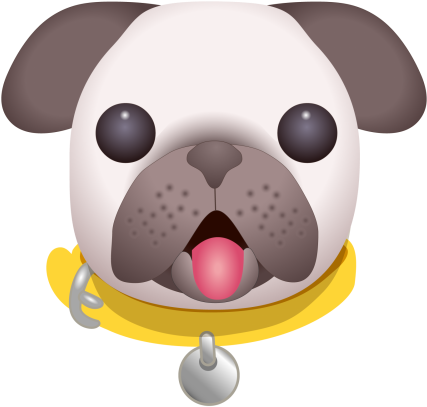 The New Pug Emoji - Dogs Trust Emoji (600x600), Png Download