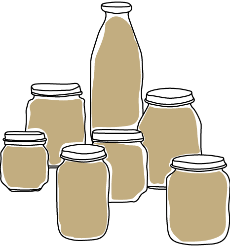 Packaging Clipart Black And White Stock - Glass Bottles And Jars ...