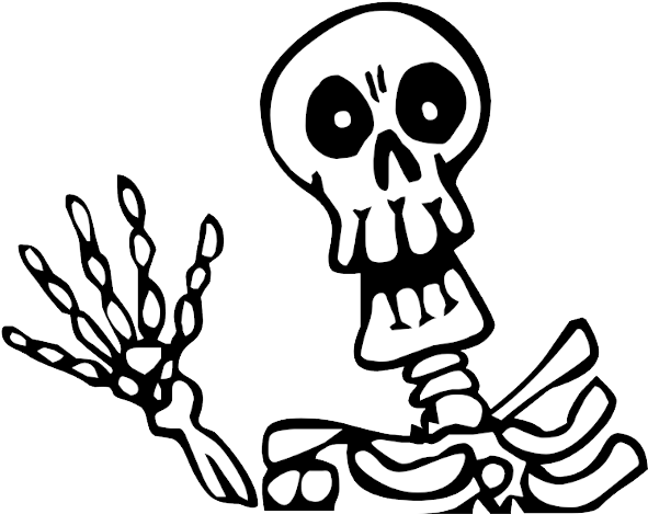Halloween Skeleton Png Picture - Halloween Clipart (600x475), Png Download
