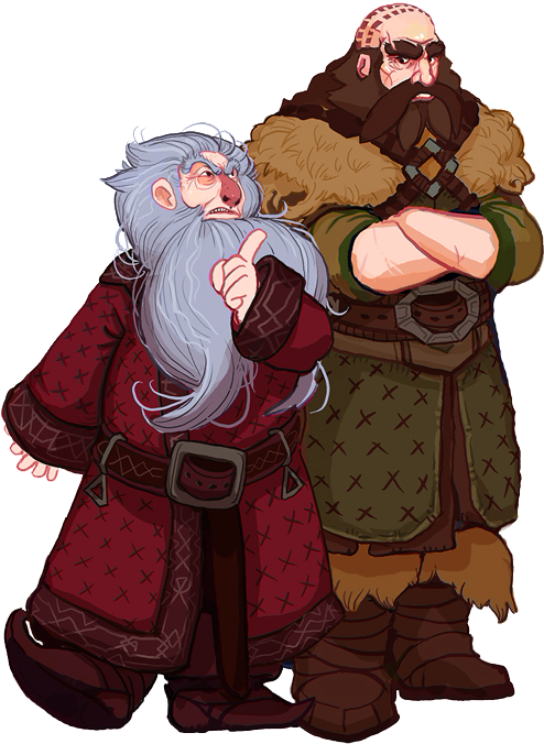 The Hobbit, Balin And Dwalin By Art-calavera - Хоббиты Пнг (493x699 ...