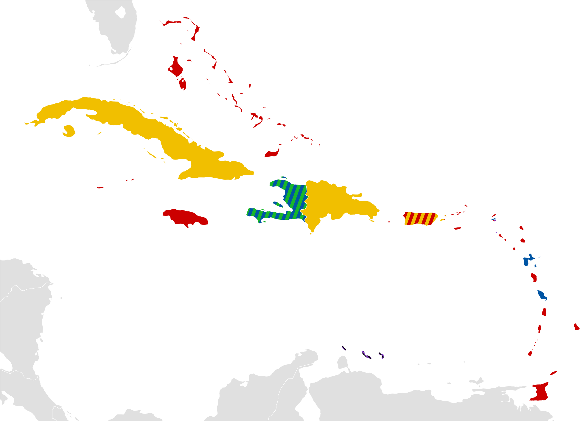 Free Editable Caribbean Map (2000x1413), Png Download