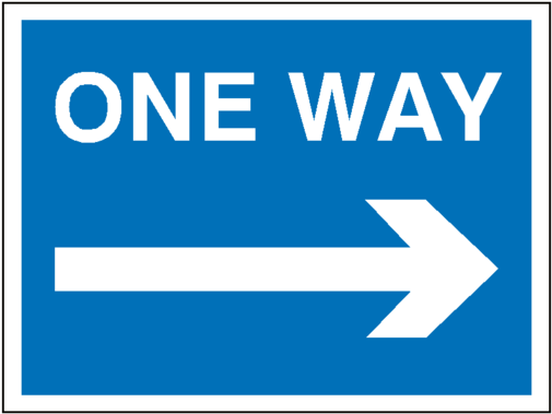 Download One Way Arrow Right Traffic Sign - One Way Right Sign ...