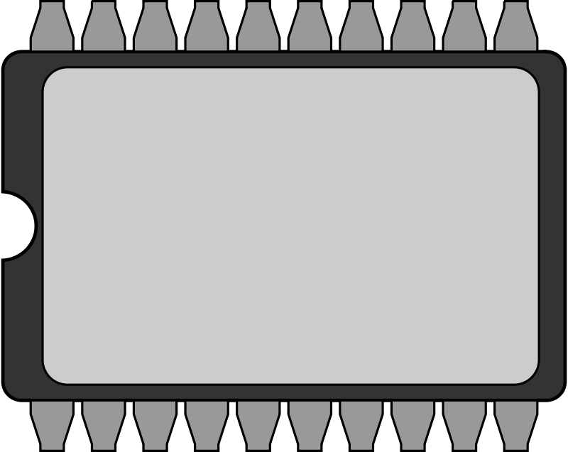 Free Computer Chip Clipart - Microprocessor Clipart (800x637), Png Download