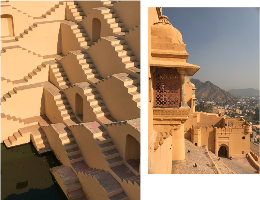 A Step Well Outside Jaipur - Arch (1000x722), Png Download