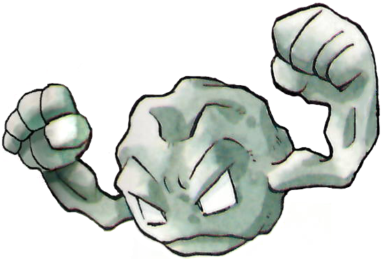 Geodude Pokemon Red And Green Official Art - Pokemon Geodude Original ...