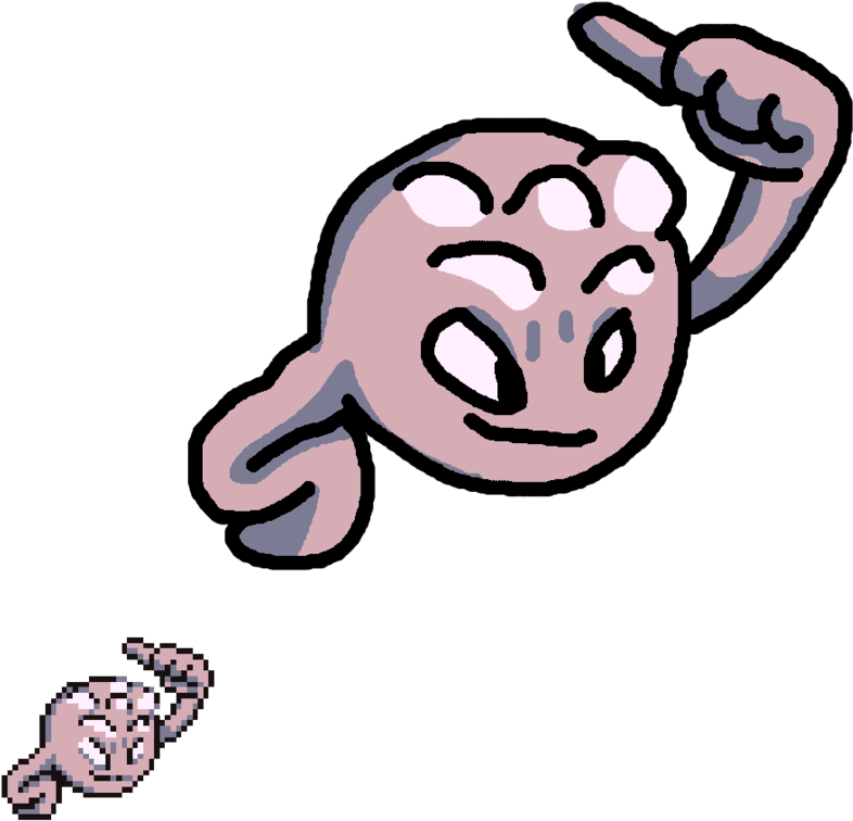 Download Png - Geodude Red Blue Sprite | Transparent PNG Download | SeekPNG