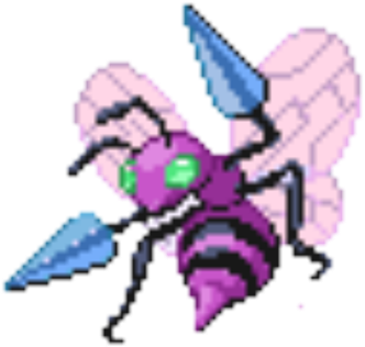 Barney Beedrill - Minecraft Pixel Art Weedle (420x420), Png Download