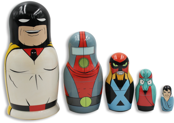 Space Ghost Nesting Dolls (600x600), Png Download