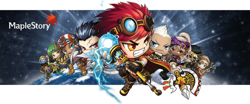 maplestory - Maplestory Banner Fight (947x395), Png Download