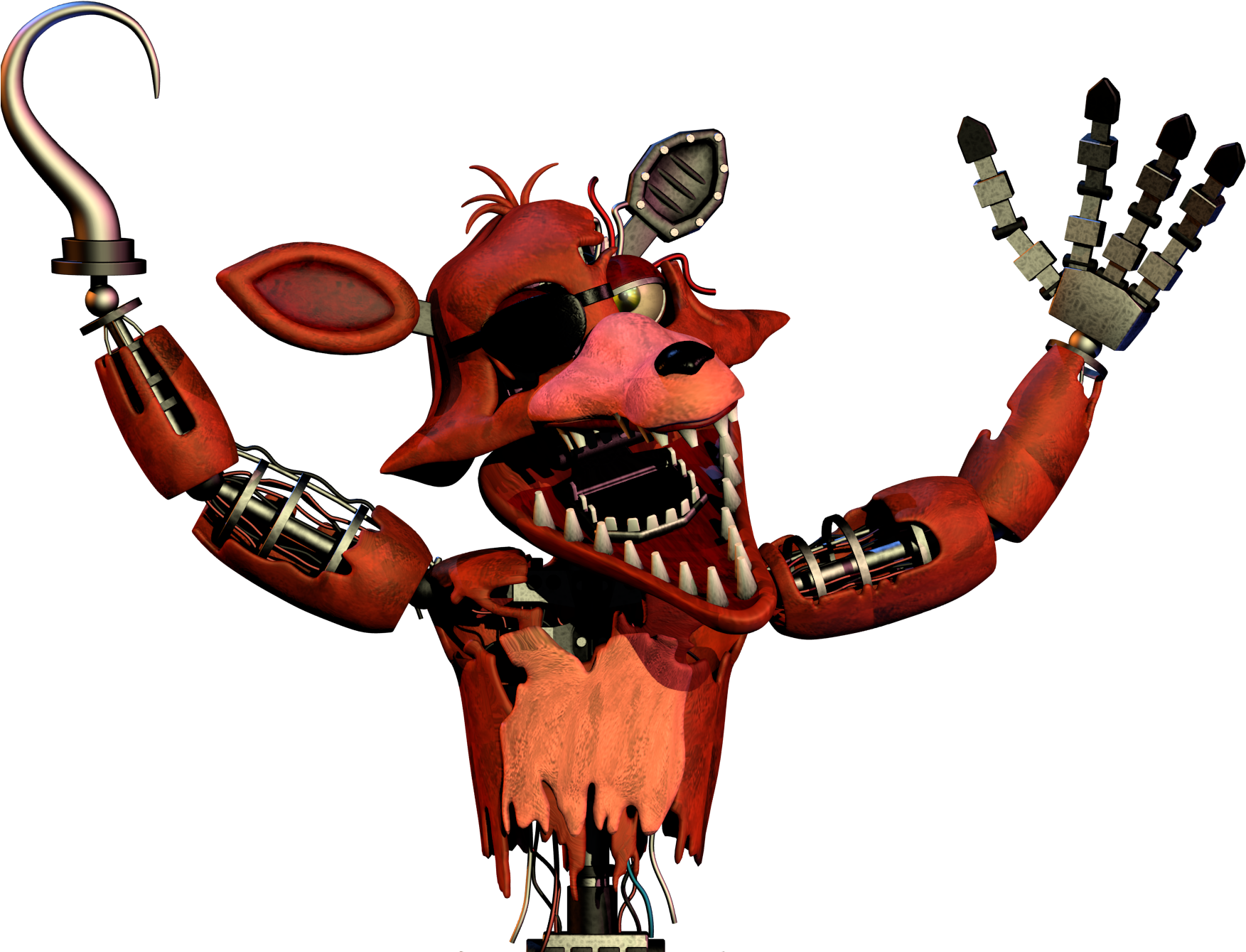 Download Renderwithered Foxy - Fnaf Withered Foxy Gif | Transparent PNG ...