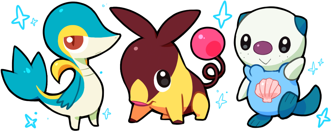 Download Options - Pokemon Gen 5 Shiny Starters | Transparent PNG ...