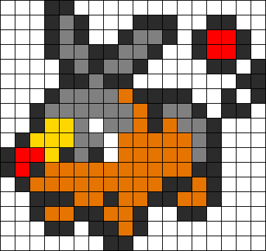 Pixel Tepig Perler Bead Pattern / Bead Sprite - Pokemon Pixel Art Tepig ...
