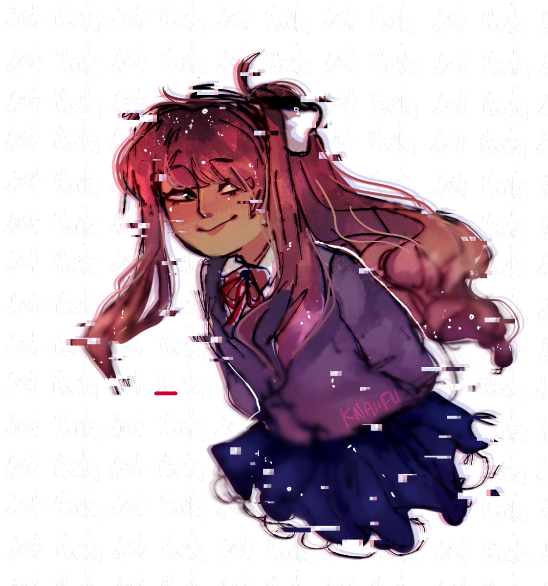 Doki Doki Male Monika Transparent (1121x1200), Png Download