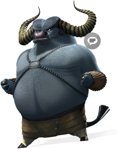 Storming Ox - Kung Fu Panda Buffalo (400x560), Png Download