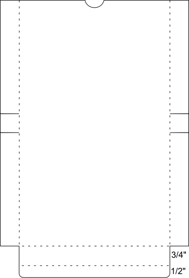 Card Box Template - Templates Box Envelopes (370x543), Png Download