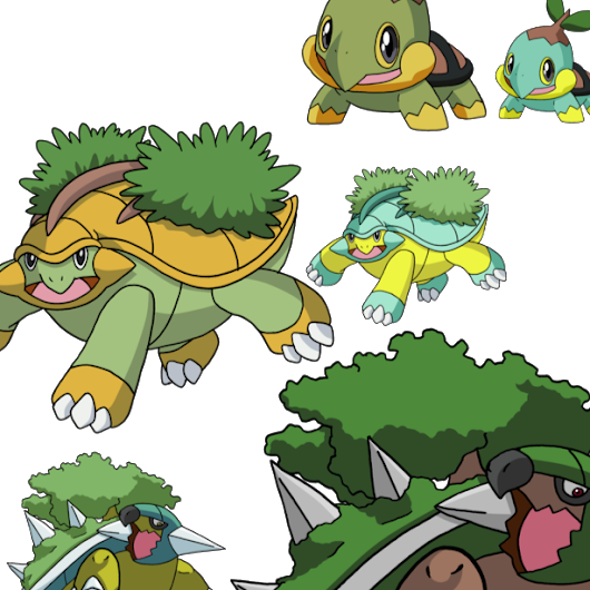 Photo - Turtwig Evolution Pokemon Go (530x530), Png Download