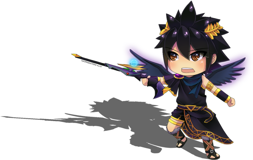 Chibi Dark Pit By Tofuproductionz - Chibi Dark Pit (900x569), Png Download