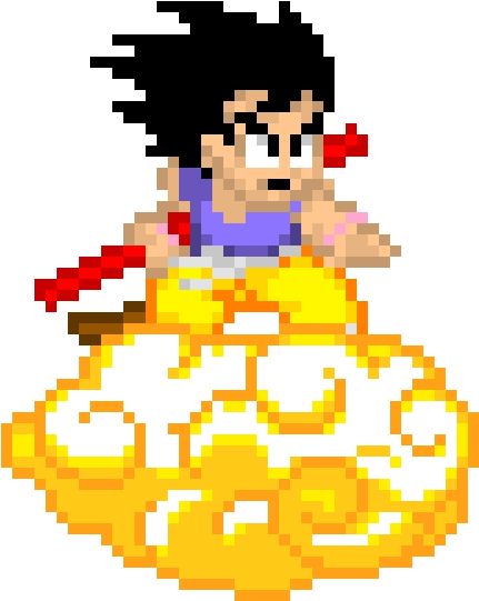 Flying Nimbus - Dragon Ball Minecraft (450x550), Png Download