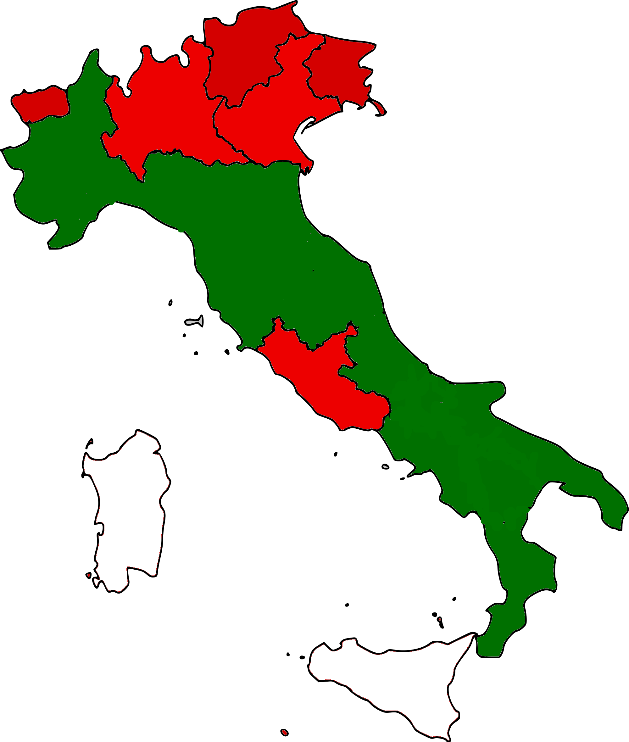 Map Of Kingdom - Alternate History Of Italy (2000x2359), Png Download