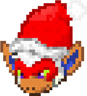 Christmas Infernape - Pixel Art (340x370), Png Download