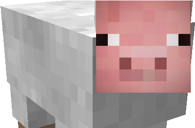 Minecraft Pig Face (500x263), Png Download