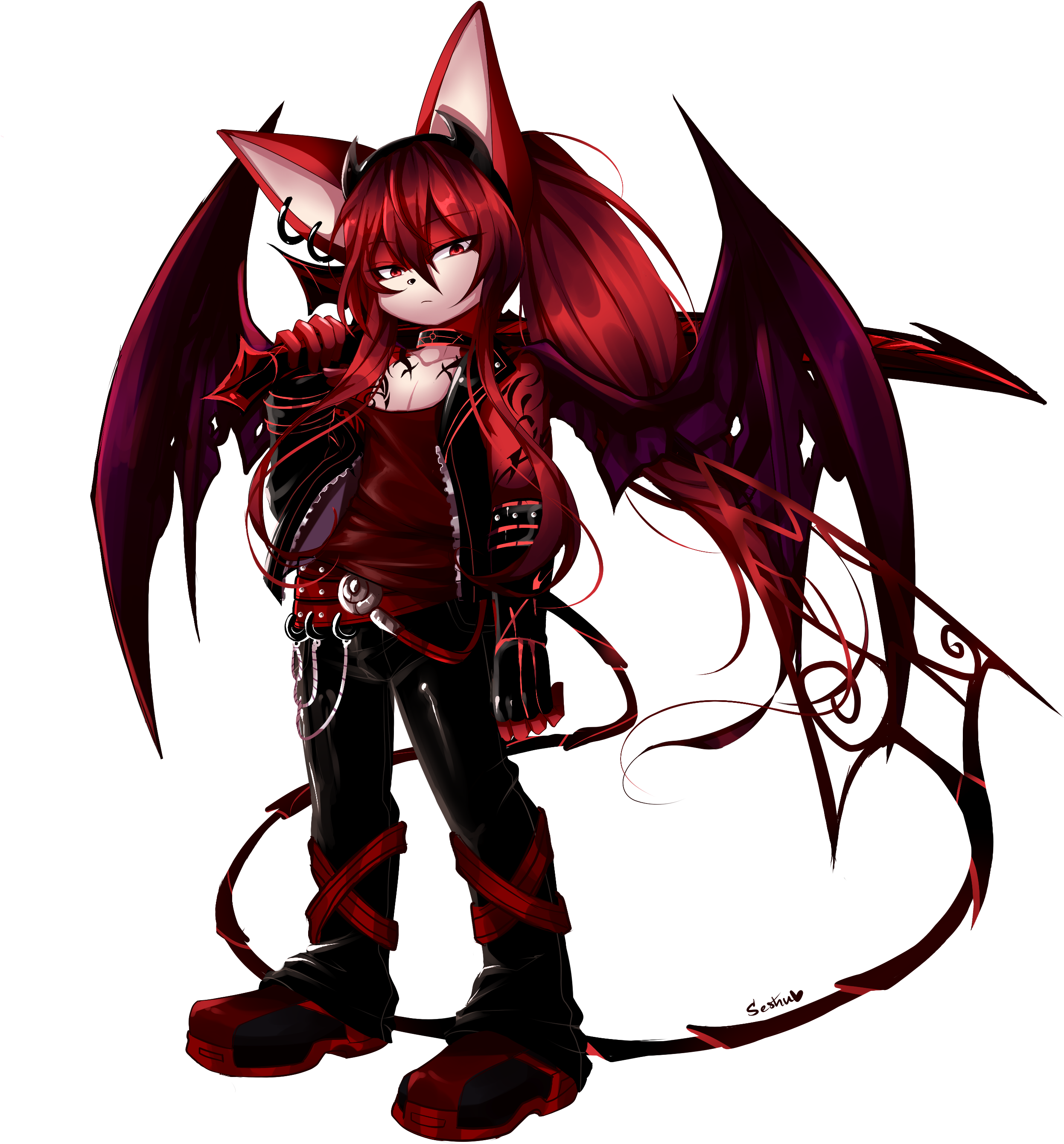 Sonic Demon Oc (3198x3198), Png Download