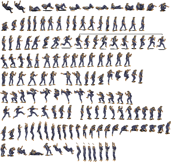 World Heroes Sprite Sheet (560x573), Png Download