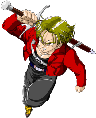 Ki Blast Png Dragon - Dragon Ball Z Trunks (378x406), Png Download