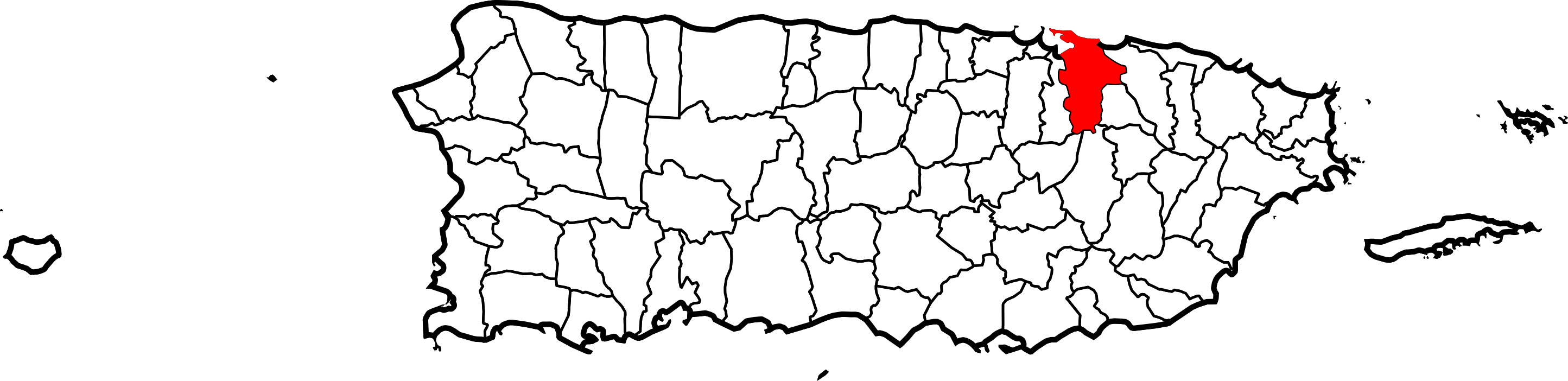 Map Of Puerto Rico Highlighting San Juan - Dorado Puerto Rico Mapa ...