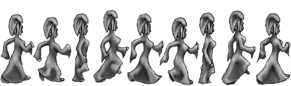 Picture - 2d Sprite Walk Cycle (1024x335), Png Download