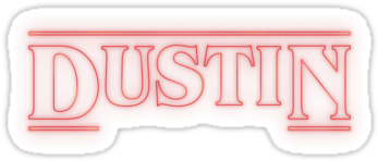 Stranger Things - Dustin - Label (375x360), Png Download