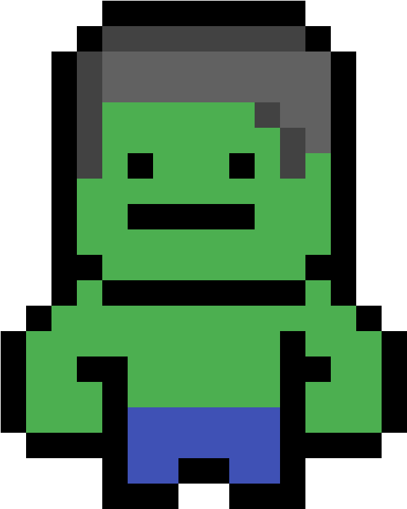 The Green Midget - Minecraft Super Hero Pixel Art (1184x1184), Png Download