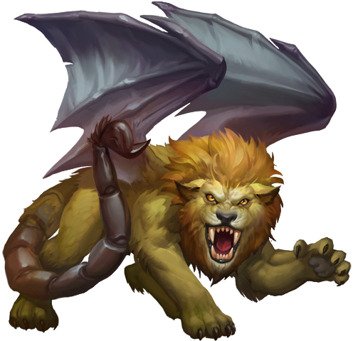 355 Manticore - Cartoon (575x575), Png Download