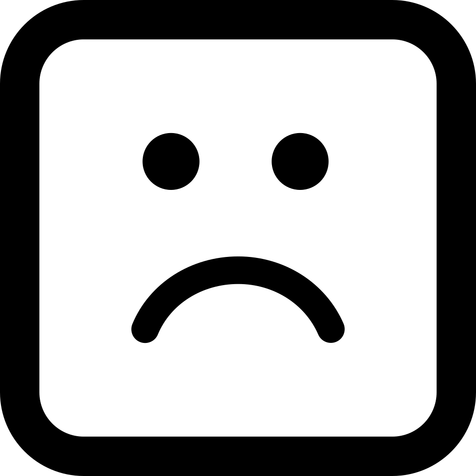 Sad Face In Rounded Square Comments - Number 6 Icon Png (980x980), Png ...