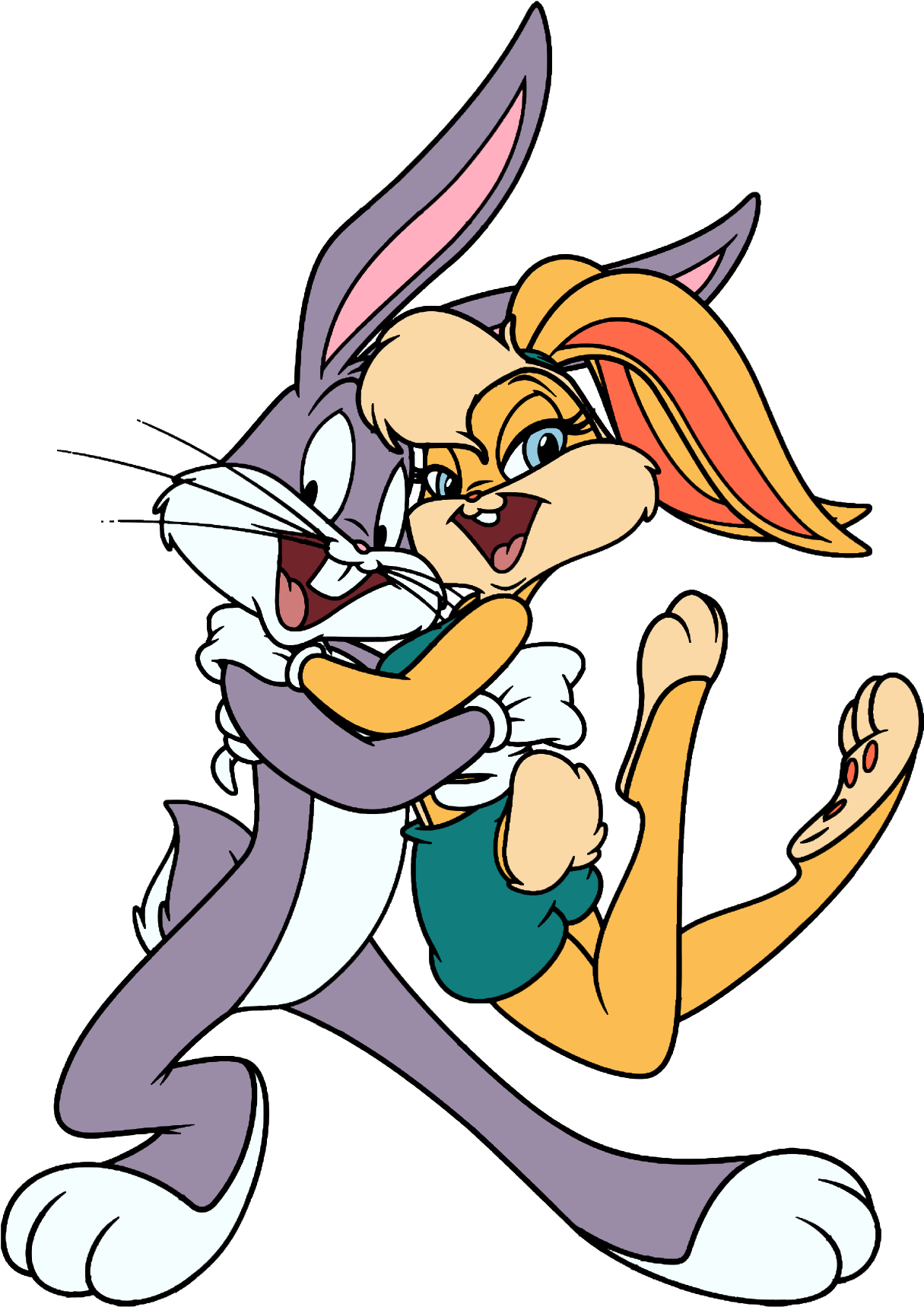 Bugs And Babs Bunny (1000x1346), Png Download