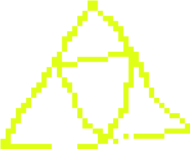 Triforce - Pixel Art (460x290), Png Download