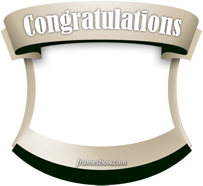Photo Frame 0000862 - Congratulations Photo Frame Png (416x382), Png ...