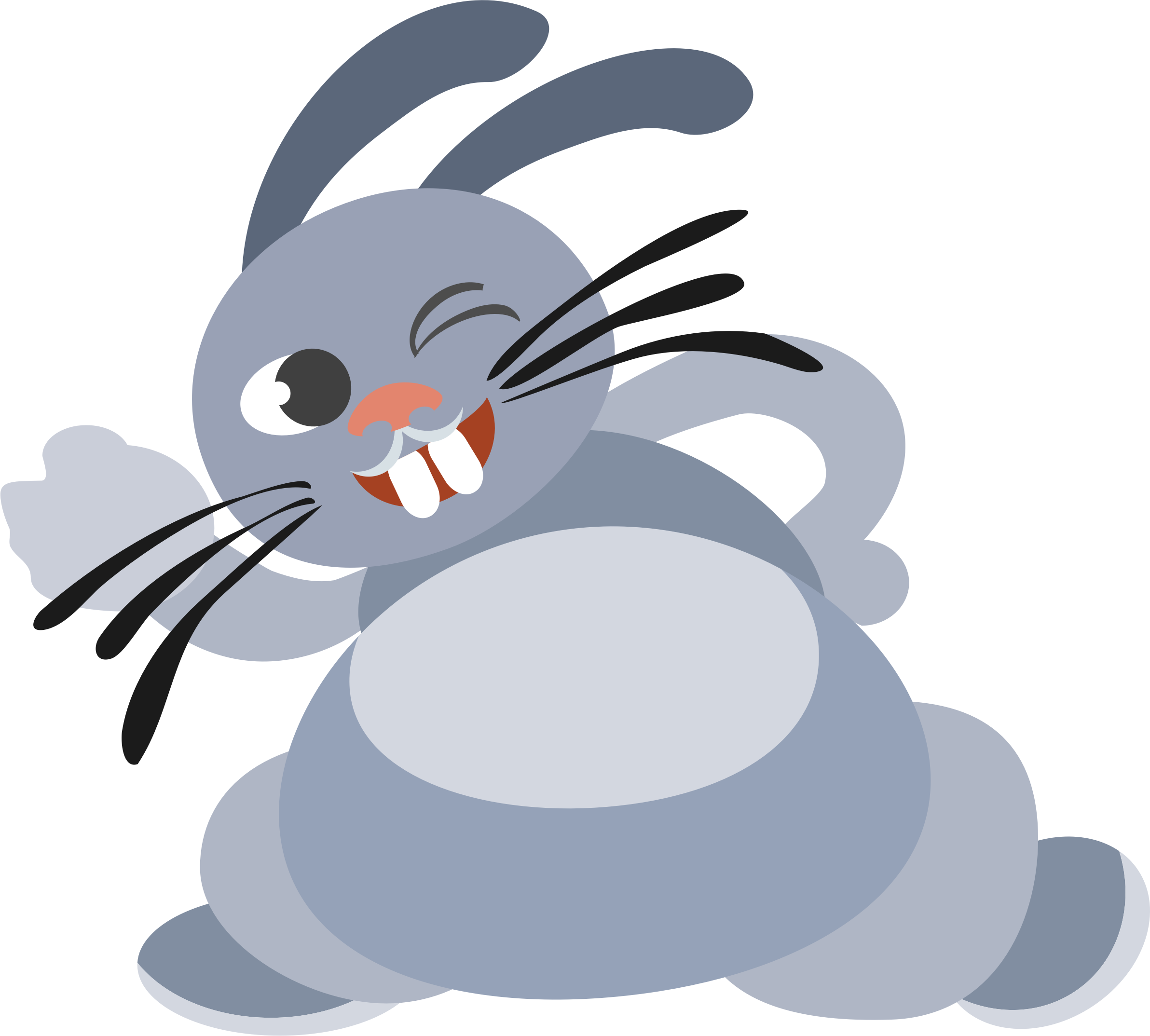 This Free Icons Png Design Of Winking Bunny (2384x2148), Png Download